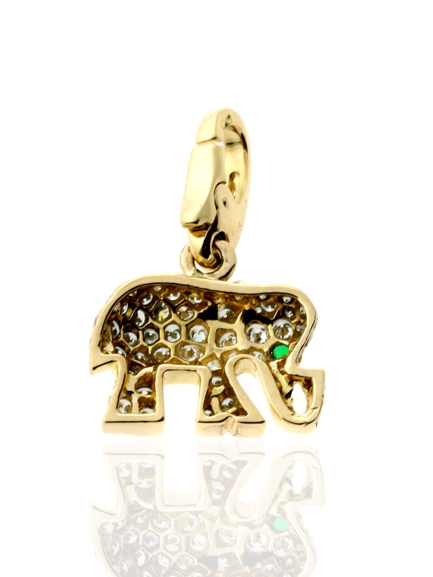 Cartier Diamond Elephant Charm in 18k Yellow Gold – Opulent Jewelers