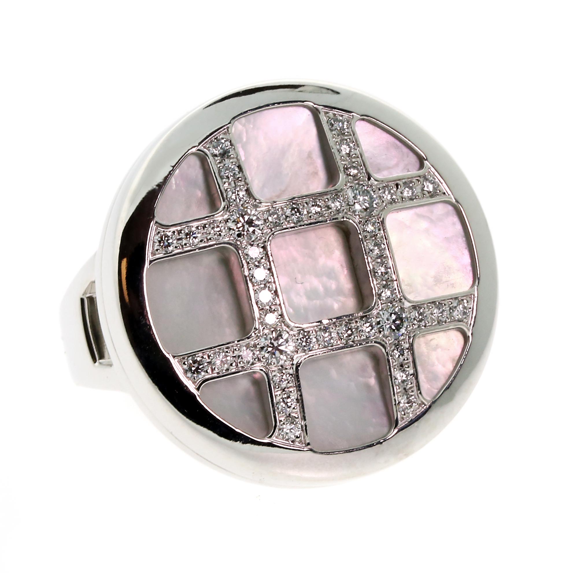 Cartier Pasha Diamond 18k White Gold Cocktail Ring – Opulent Jewelers