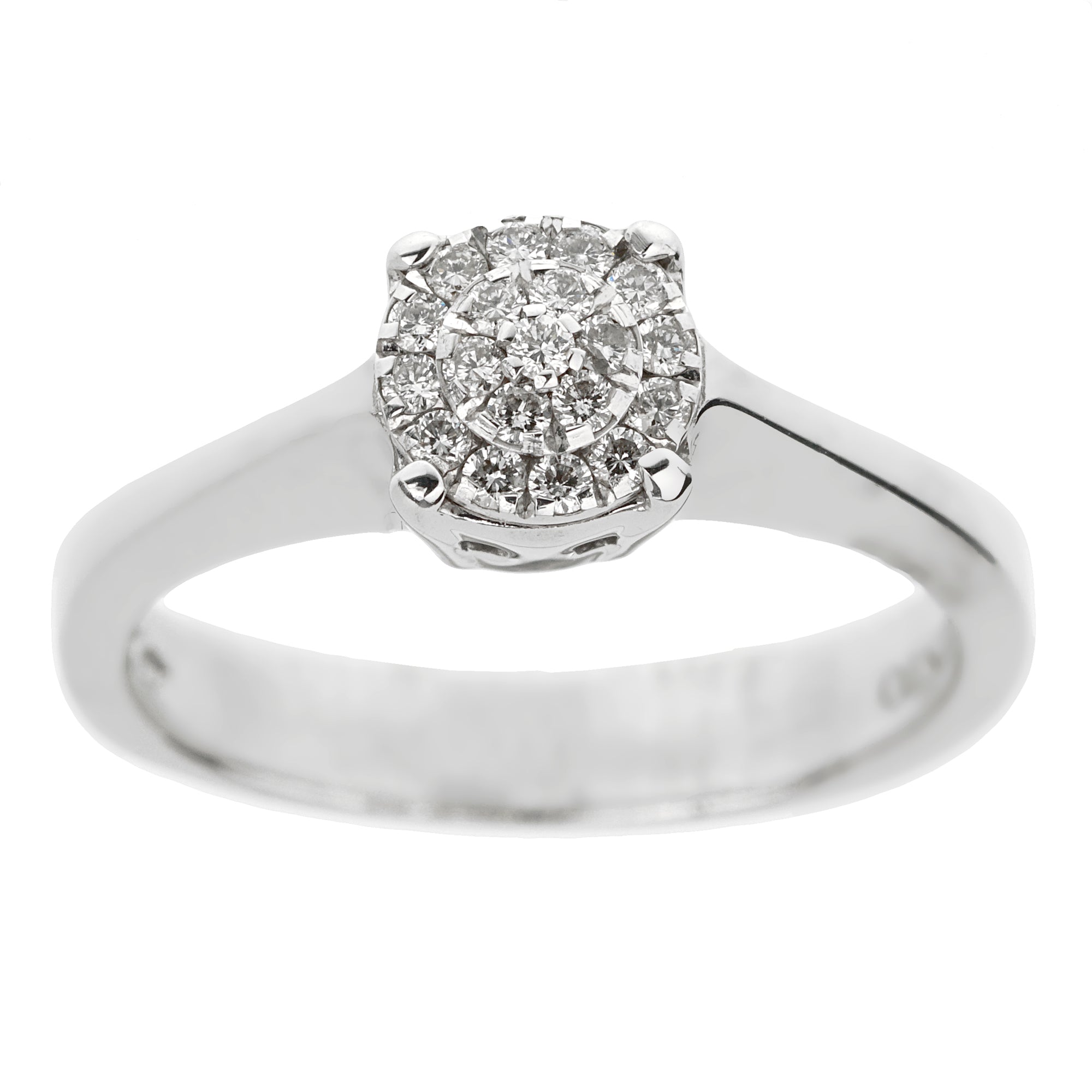 Chimento Pave Diamond Solitaire White Gold Ring – Opulent Jewelers