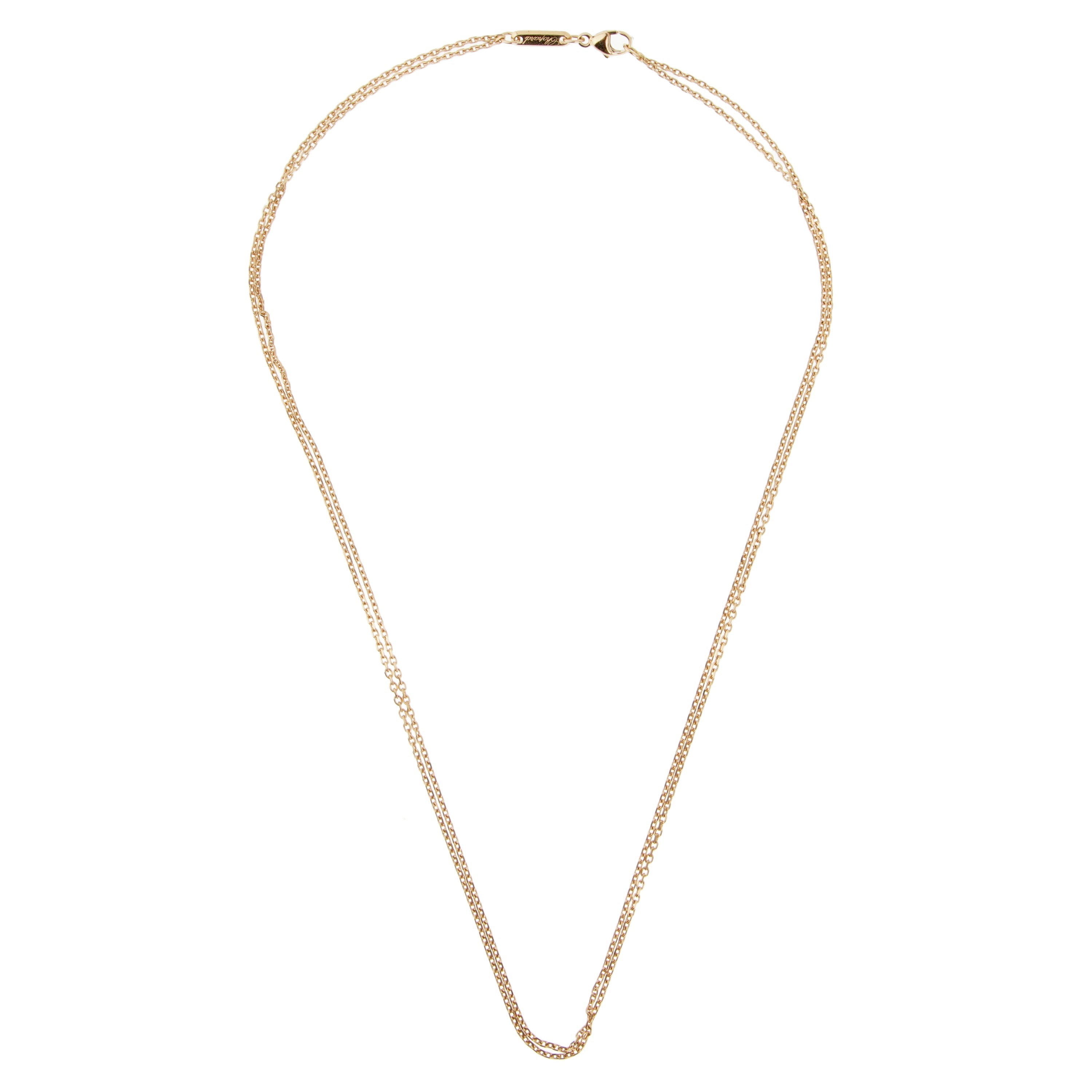 Chopard Double Rose Gold Cable Chain Link Necklace – Opulent Jewelers