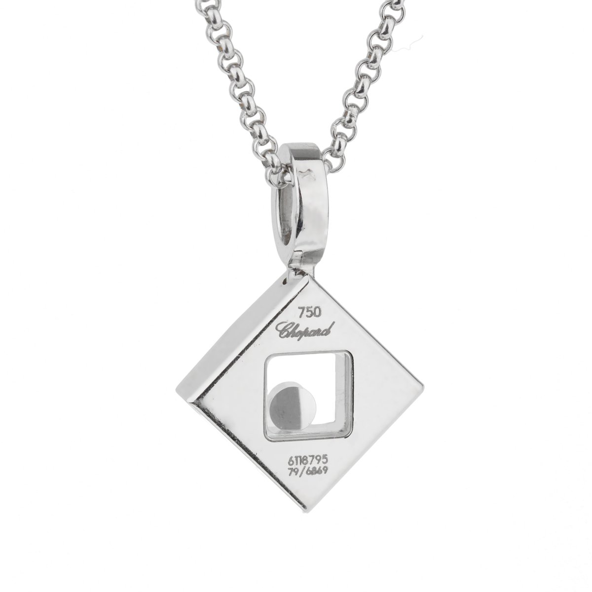Chopard Happy Diamonds Square White Gold Necklace – Opulent Jewelers