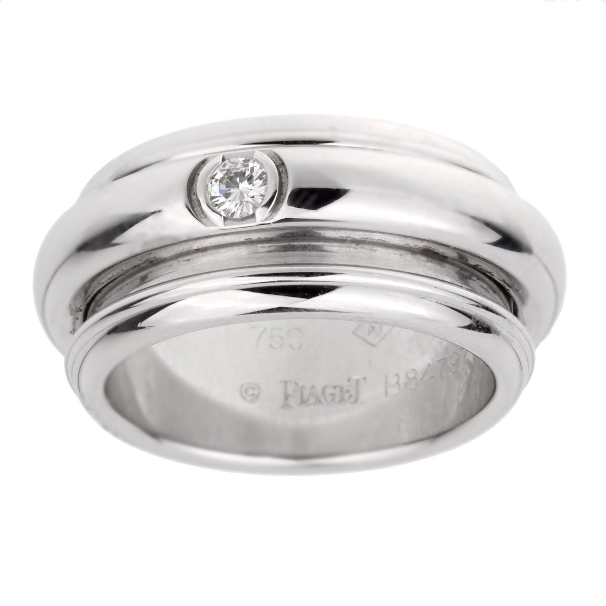 Piaget Possession 18k White Gold Diamond Band Ring Sz 9 – Opulent Jewelers