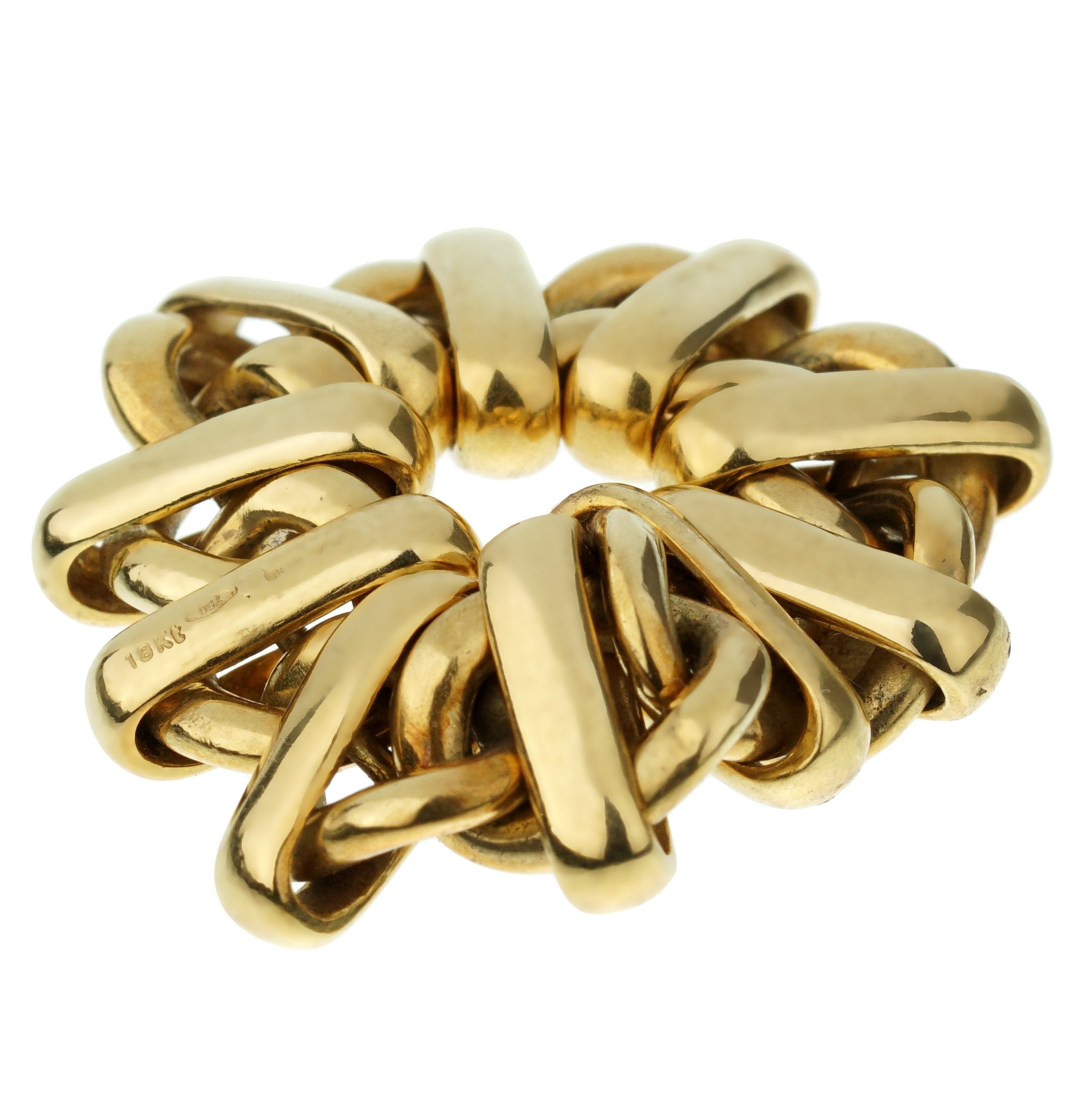Pomellato Vintage Chain Link Yellow Gold Ring – Opulent Jewelers
