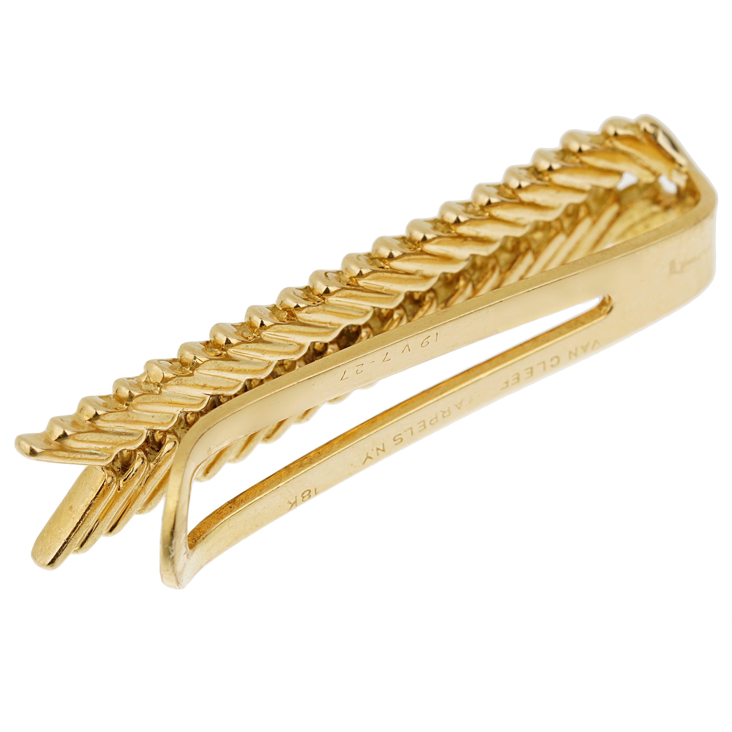 Van Cleef & Arpels Vintage 18k Yellow Gold Money Clip – Opulent Jewelers